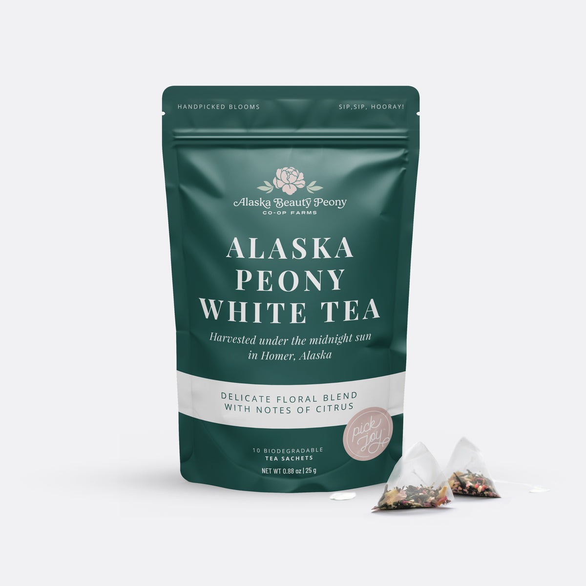 Alaska Peony White Tea - 10 Tea Sachets – Alaska Beauty Peony Coop